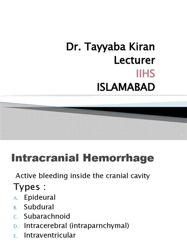 Dr. Tayyaba Kiran Lecturer Islamabad | PDF | Ct Scan | Brain Tumor