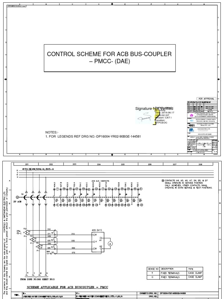 Control Scheme For Acb Bus-Coupler - PMCC - (Dae) | PDF