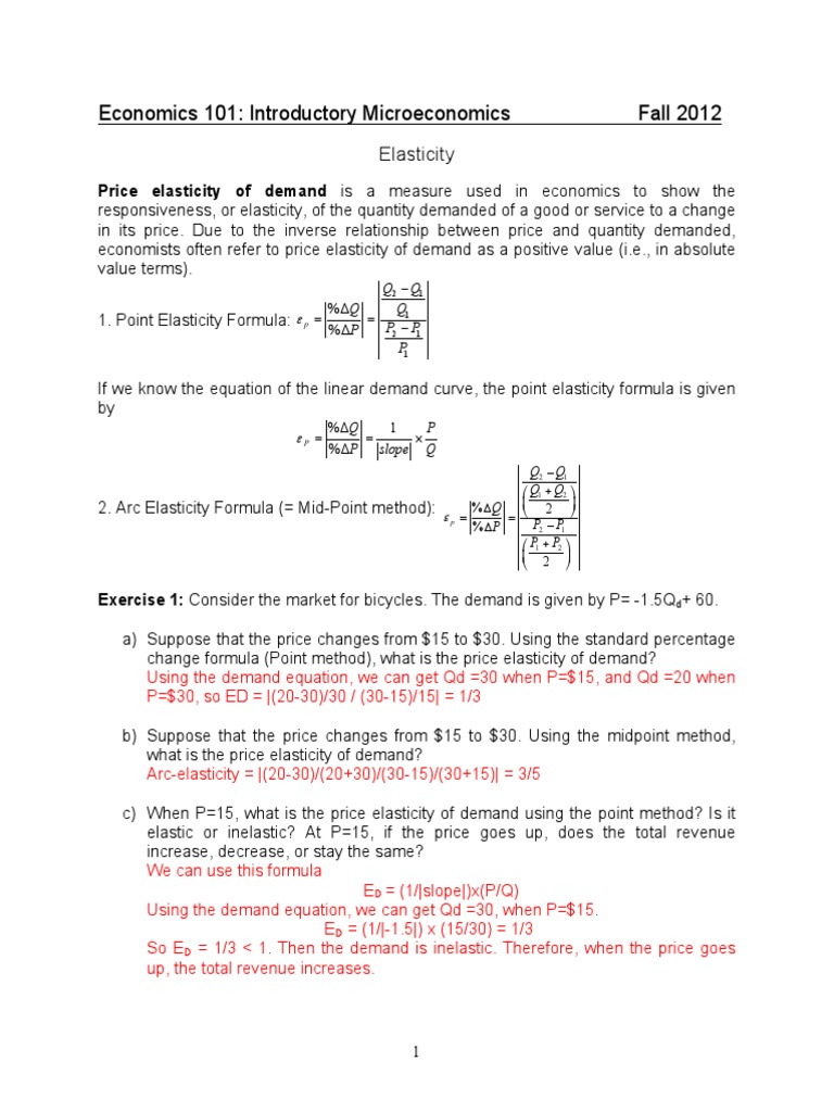 Economics 101: Introductory Microeconomics Fall 2012 | PDF | Demand ...