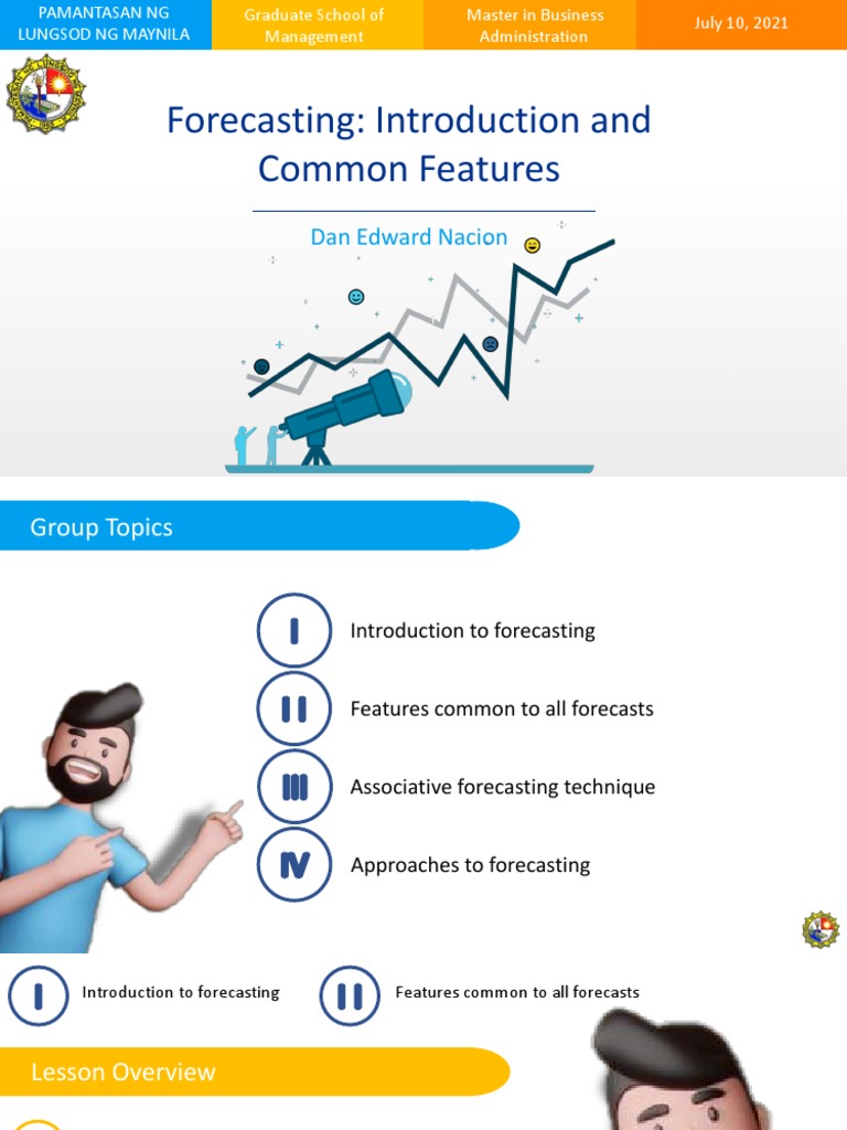 Forecasting - Introduction and Common Features | PDF | Forecasting | Prediction