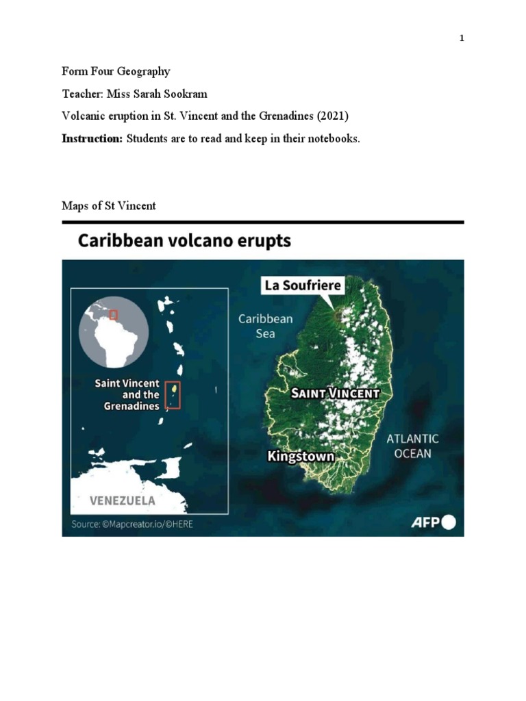 ST Vincent and The Grenadines Form Three | PDF | Types Of Volcanic ...
