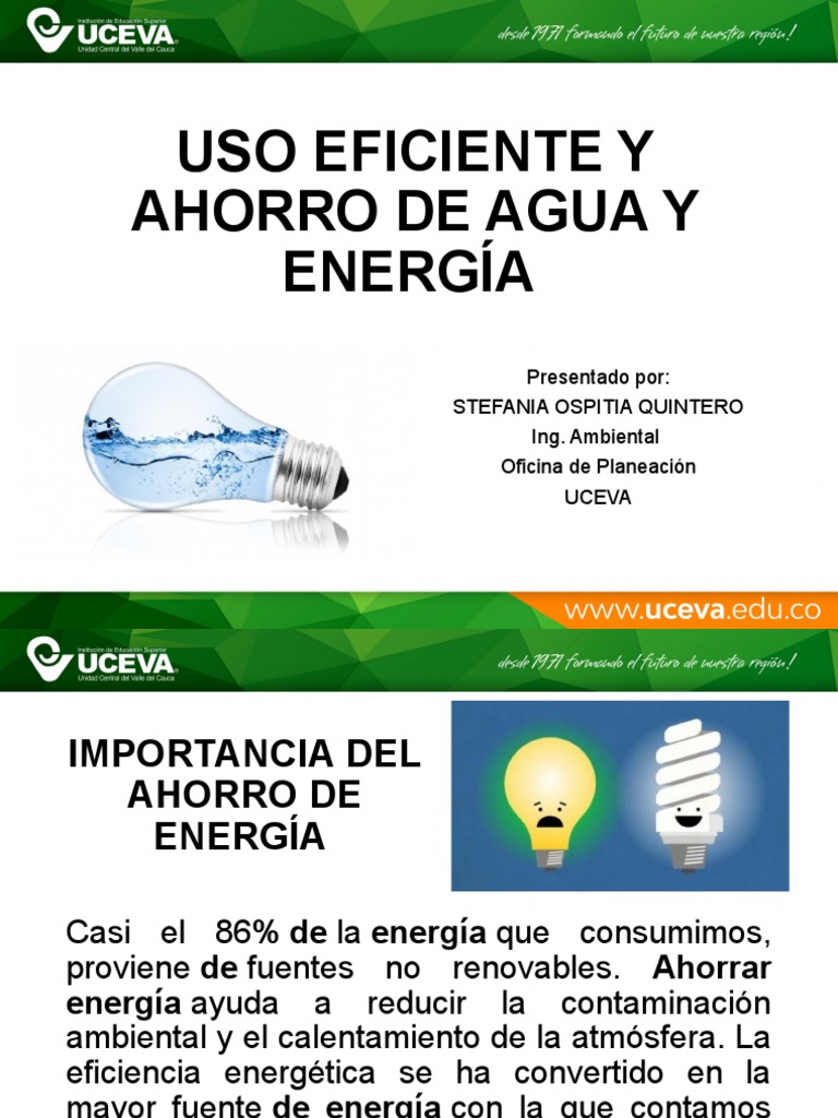 Uso Eficiente Y Ahorro de Agua Y Energía | PDF | Agua | Contaminación