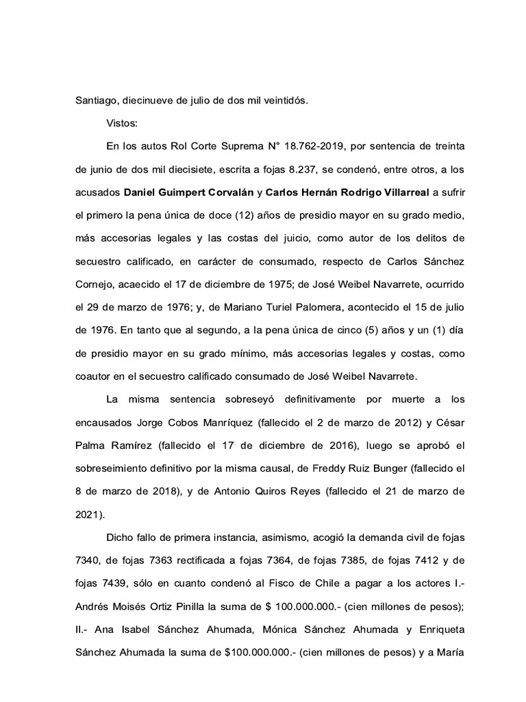 Fallo Excma. Corte Suprema Comando Conjunto | PDF