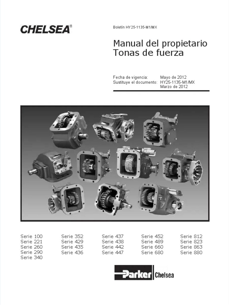 PDF Manual de Pto Parker Chelsea | PDF | Tornillo | Eje