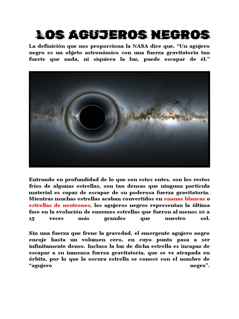 Los Agujeros Negros | PDF
