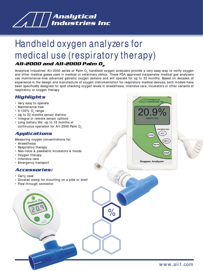 Handheld Oxygen Analyzers For Medical Use (Respiratory Therapy) | PDF ...