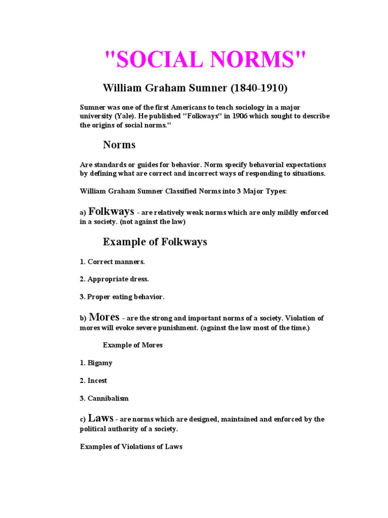 Social Norms | PDF | Norm (Social) | Value (Ethics)