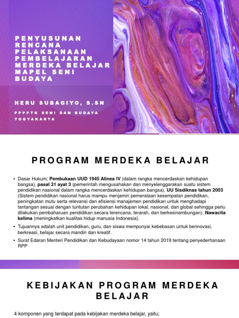 RPP Seni Budaya Kurikulum Merdeka | PDF | Seni