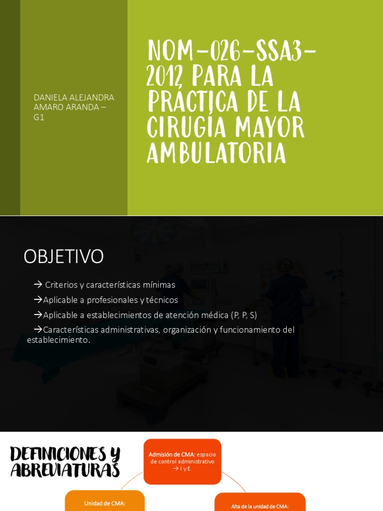 Nom-026-Ssa3-2012 Cma | PDF | Hospital | Cuidado de la salud