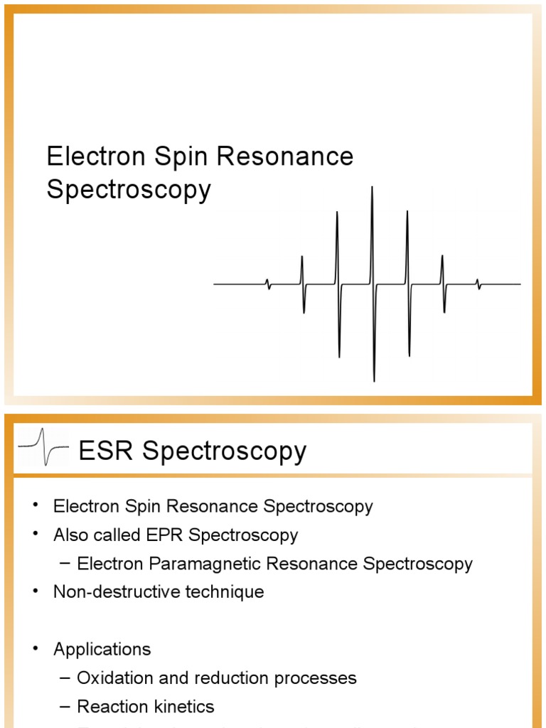 Electron Spin Resonance Spectros | PDF | Electron Paramagnetic ...