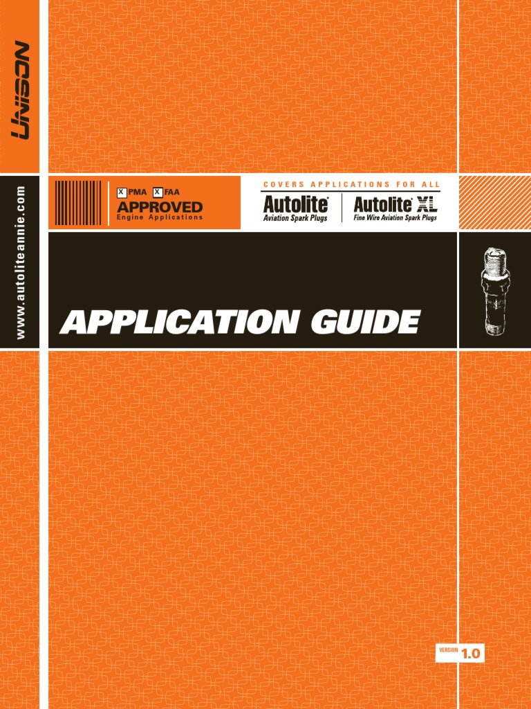 Autolite Application Guide | PDF | Propulsion | Engine Technology