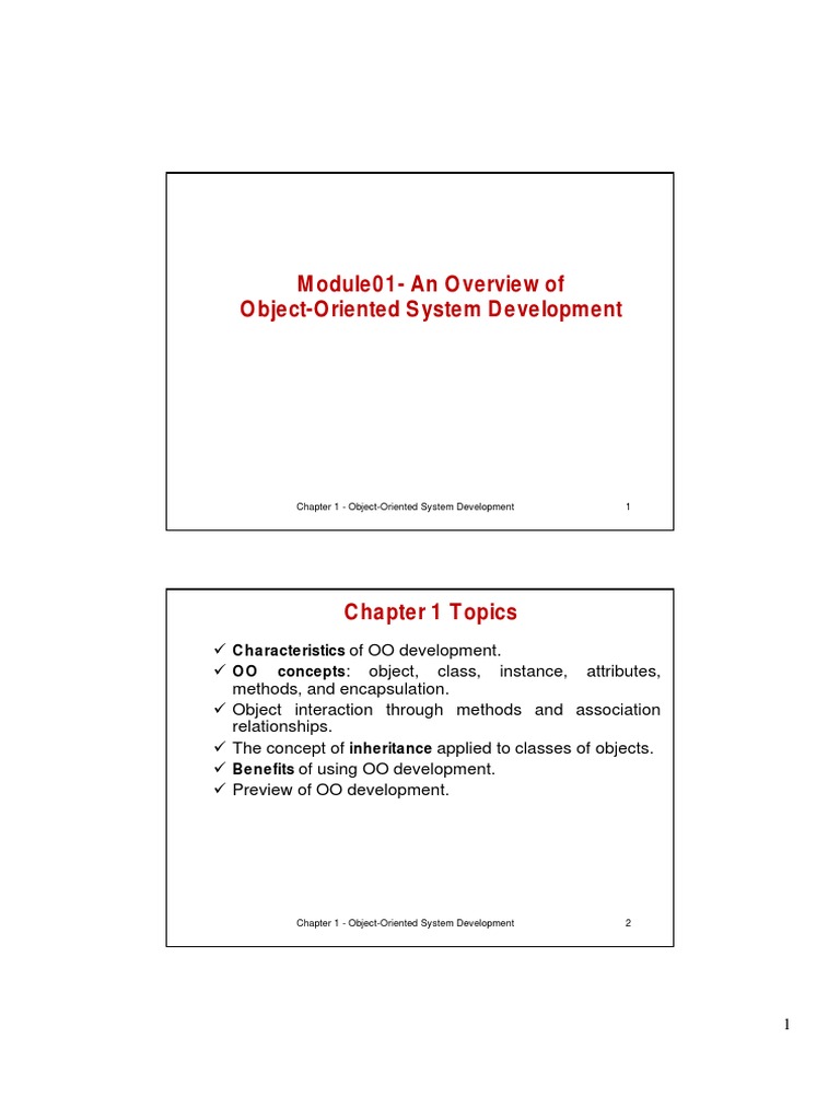 An Overview Of Oosd Pdf Object Oriented Programming Object Computer Science 9829