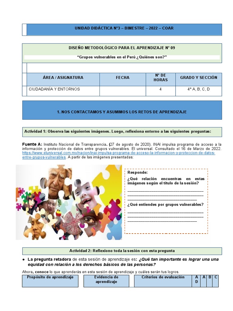 DMpA 09 - 4° - II - BIM - Mejorado | Descargar gratis PDF | Discriminación | Invalidez