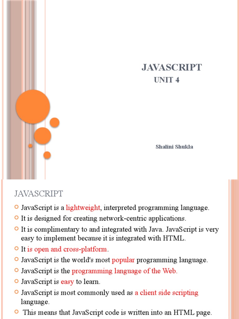 An Introduction to JavaScript: Key Features, Functions, and How to ... An Introduction to JavaScript: Key Features, Functions, and How to ...