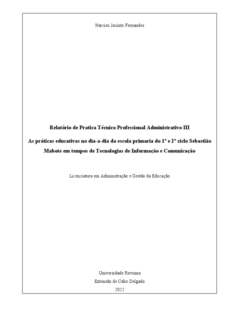 PRATICA TECNICO PROFESSIONAL Administ | PDF | Aprendizado | Tecnologia ...