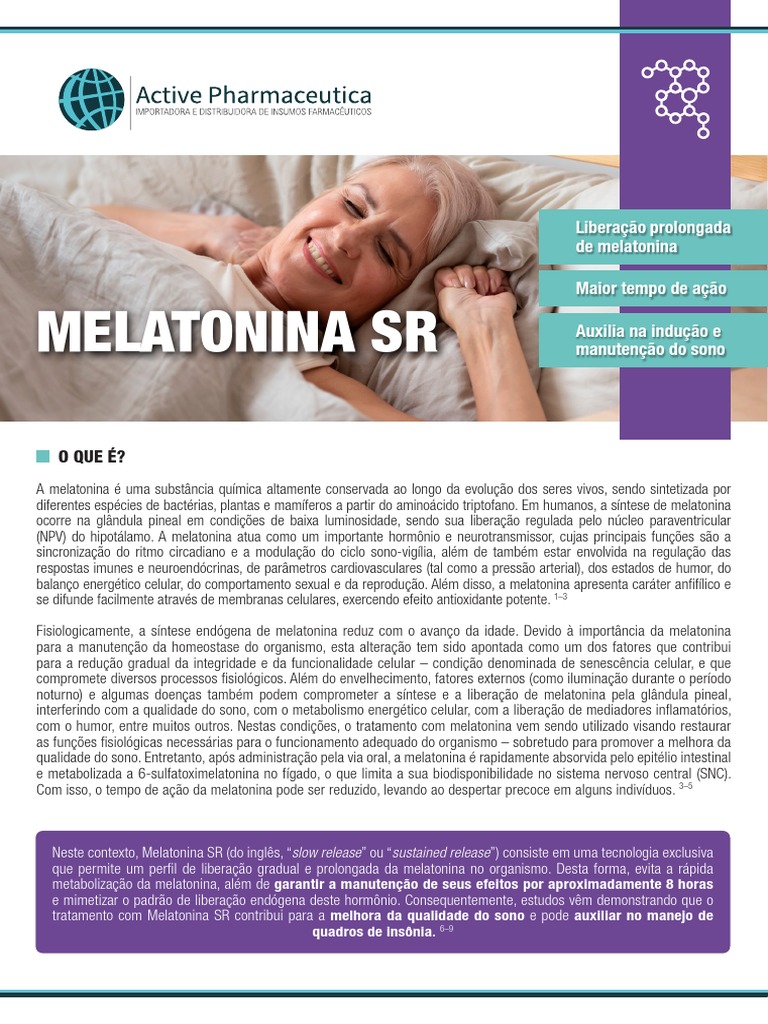 Lâmina - Melatonina SR | PDF | Receptor (Bioquímica) | Inflamação