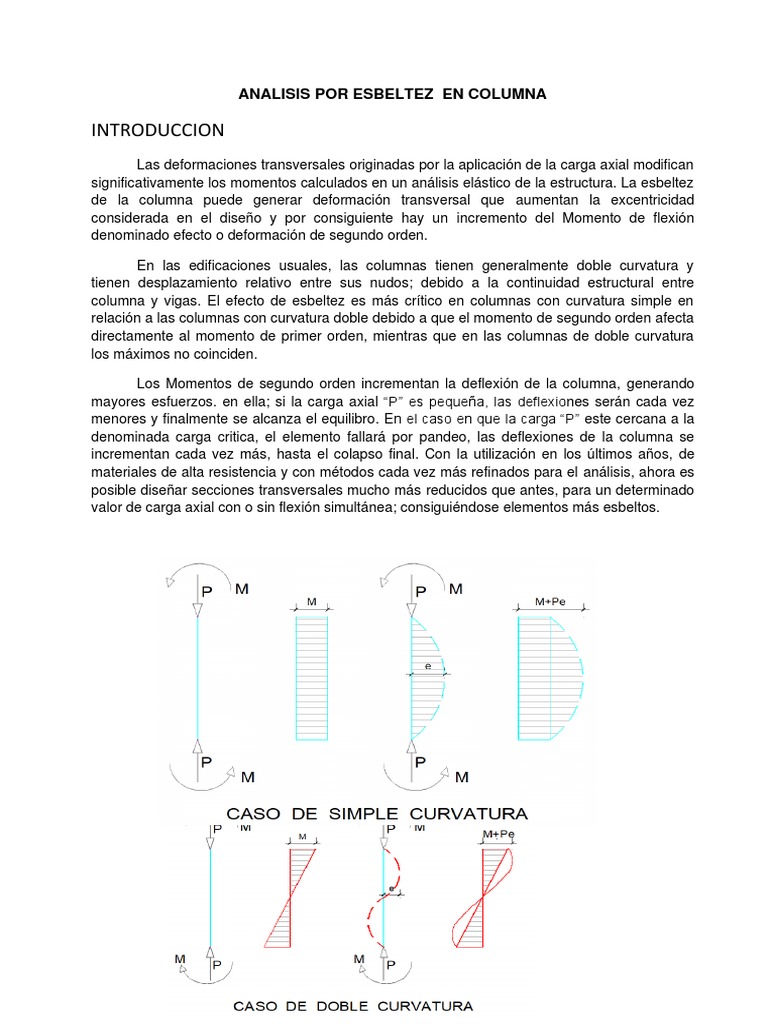 Esbeltez de Columnas | PDF | Rigidez | Pandeo