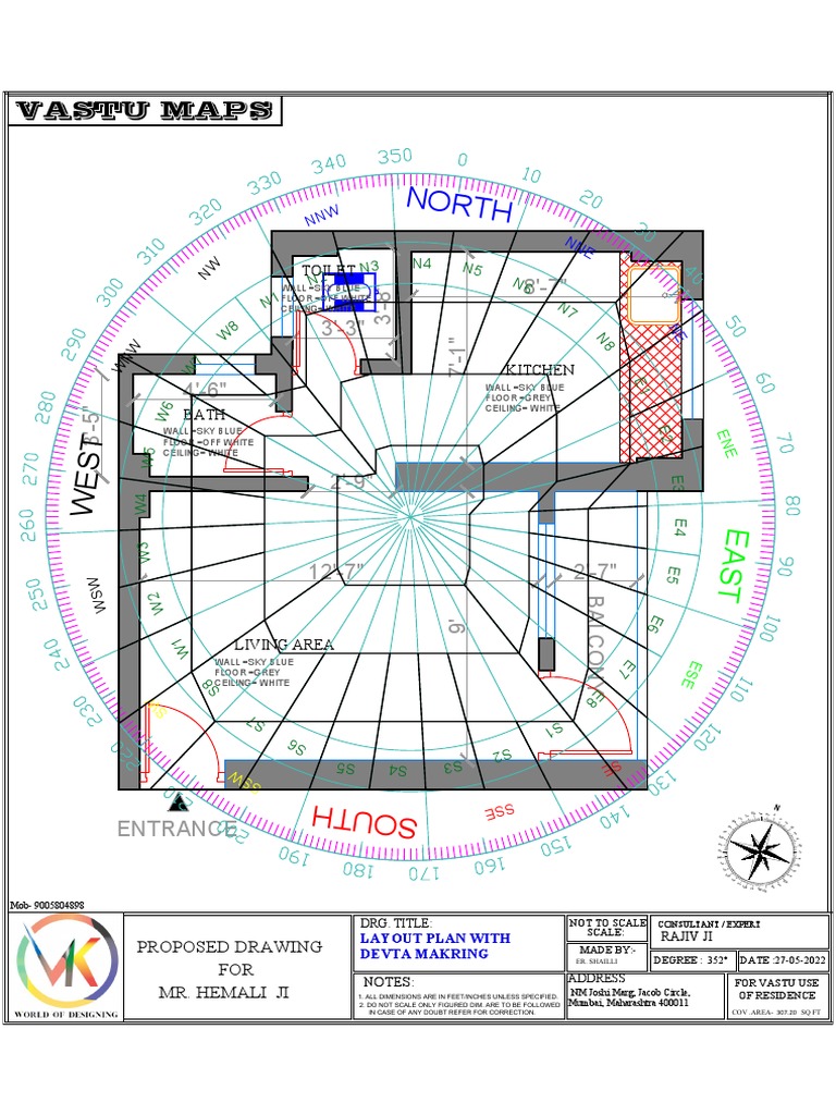 Layout Plan With Devta Marking | PDF