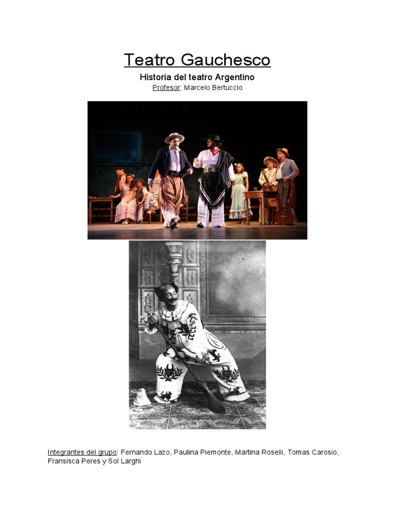 Evolución del Teatro Gauchesco | PDF | Circo | Musica Tango
