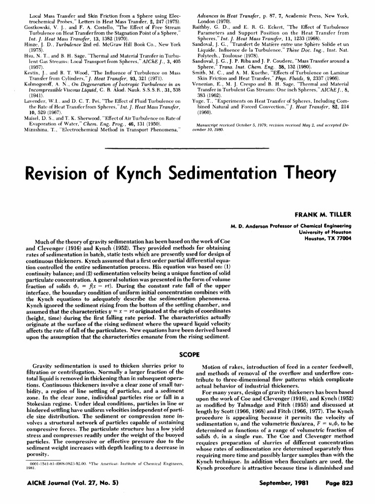 Revision Of: Kynch Sedimentation Theory | PDF | Stress (Mechanics ...