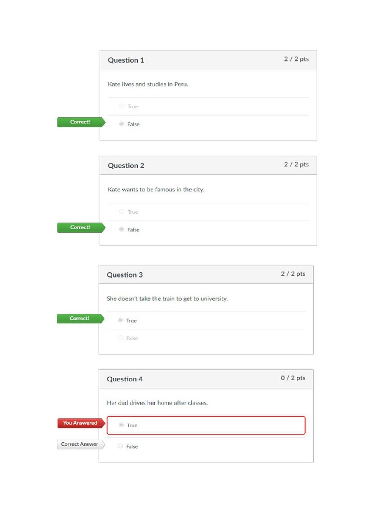 Week 13quiz Reading Comprehension | PDF