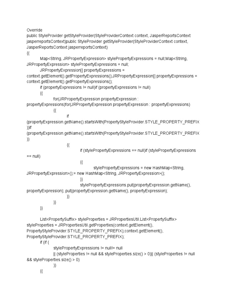 Property Jasperreport | PDF