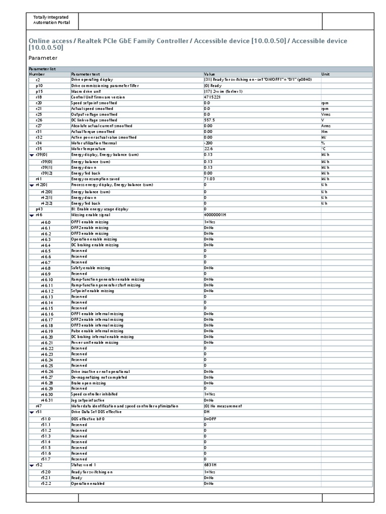 g120c Parametros | PDF | Electric Motor | Electromagnetism
