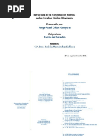 Esquema de Las Constitucion Politica de Los Estados Unidos Mexicanos | PDF