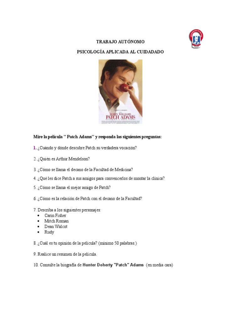 Caso Patch Adams | PDF | Relaciones personales, crianza y desarrollo personal
