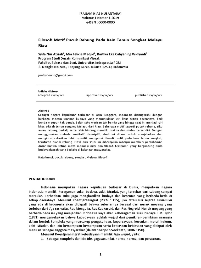 Prosiding Tenun Songket | PDF