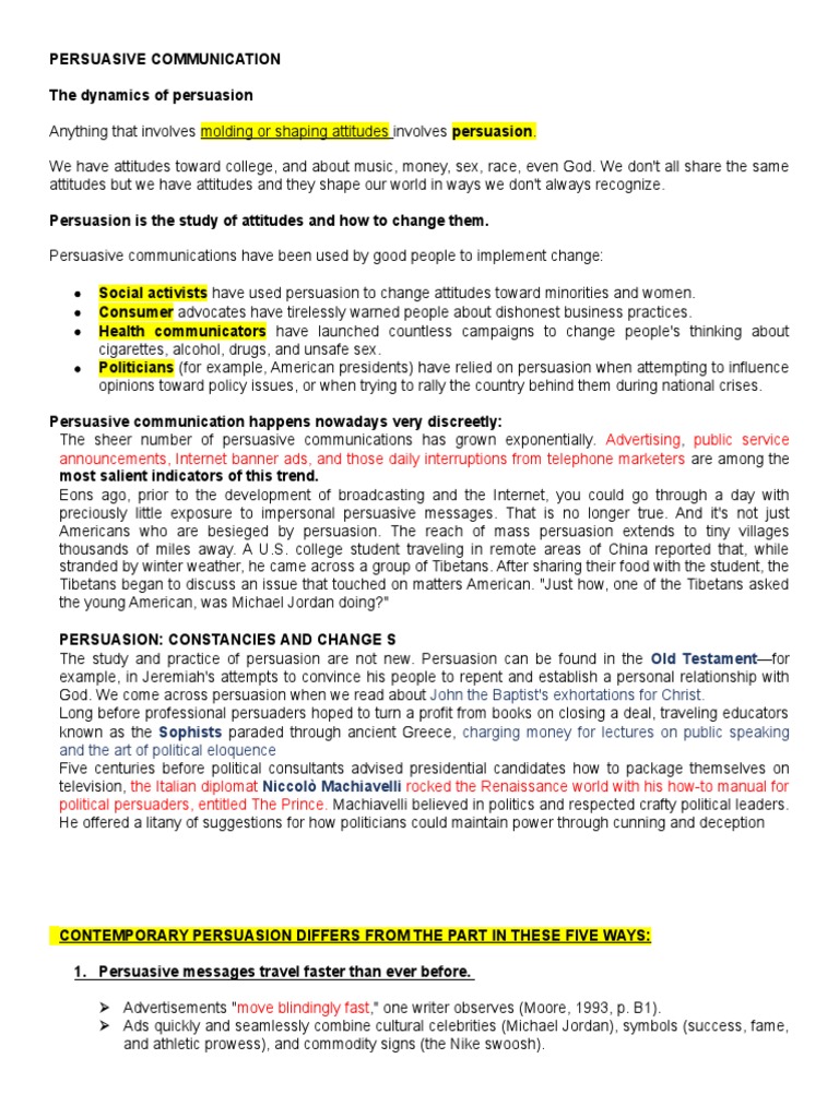 Persuasive Communication | PDF | Public Speaking | Persuasion