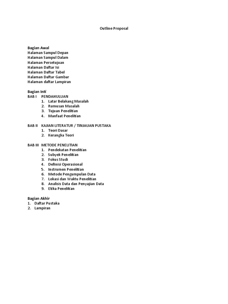 Draft Outline KTI | PDF | Karier & Perkembangan | Pengembangan Diri