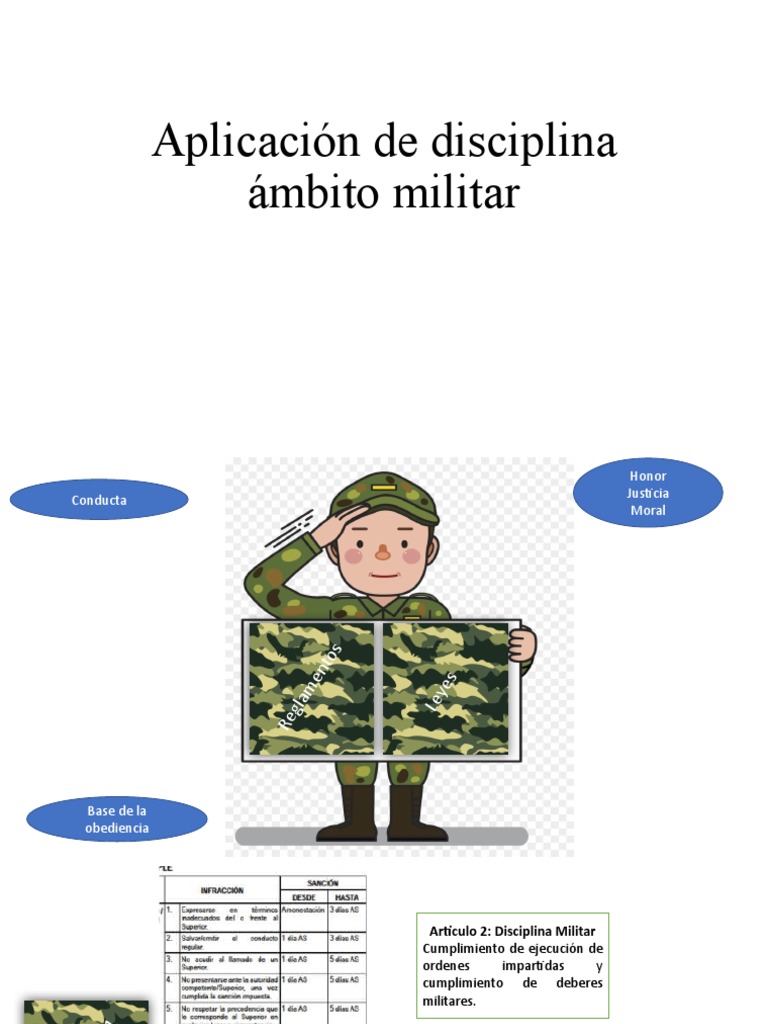 Aplicación de Disciplina Ámbito Militar | PDF