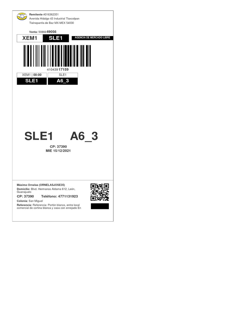 Shipment Labels 211213212927 | PDF