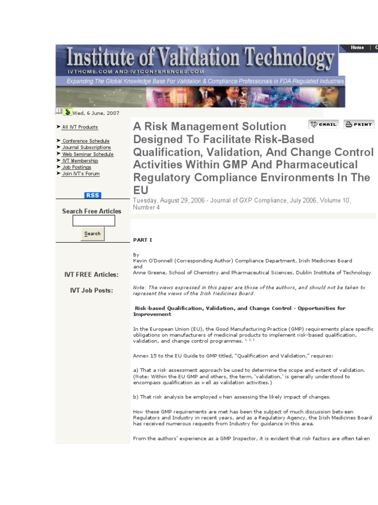 Risk Based Approach | PDF | Risk Management | Risk