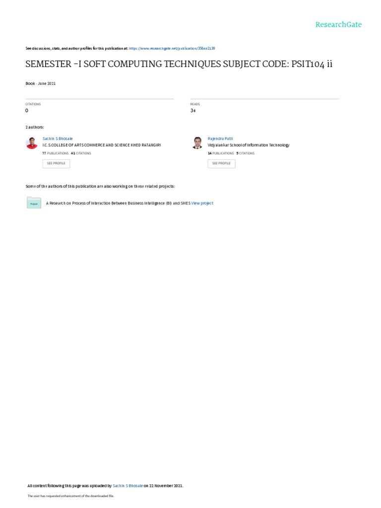 SOFTCOMPUTINGTECHNIQUES1 | PDF | Bayesian Network | Fuzzy Logic
