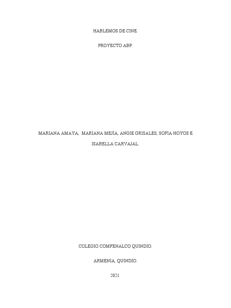 Hablemos de Cine - Abp | PDF