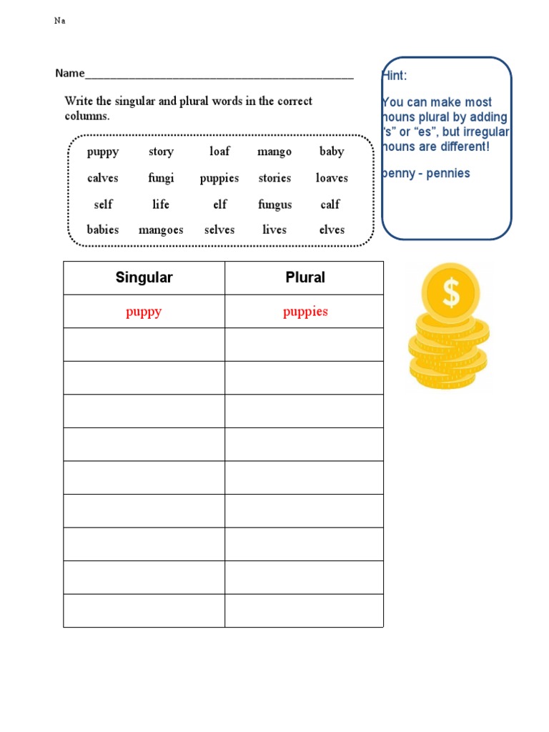 Grade 3 Plural Nouns C | PDF | Language Arts & Discipline