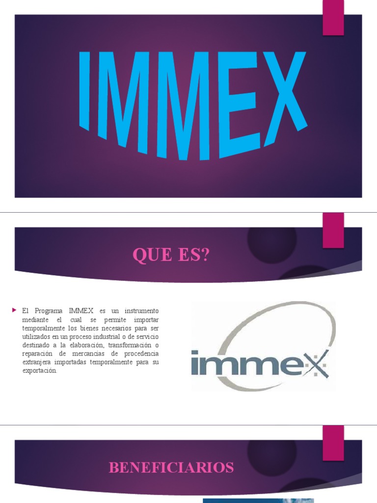 IMMEX | PDF | Exportaciones | Business