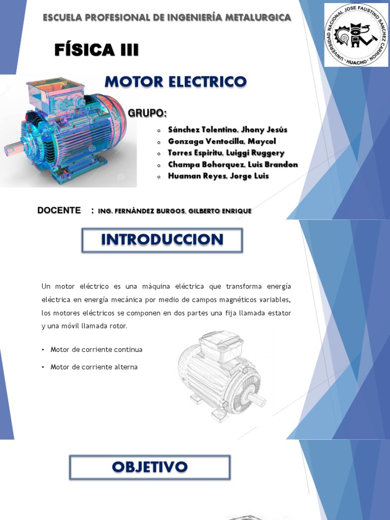 Ppt. Motor Electrico | PDF | Motor eléctrico | Inductor