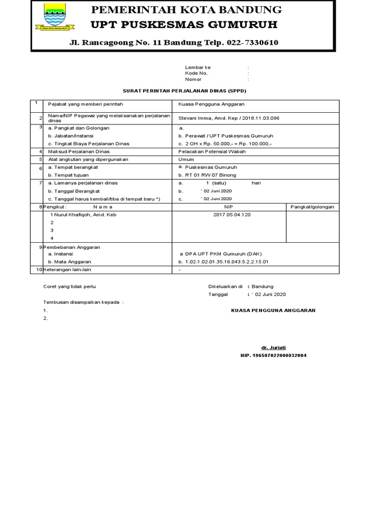 SPPD Pelacakan Potensial Wabah Juni 2020 | PDF