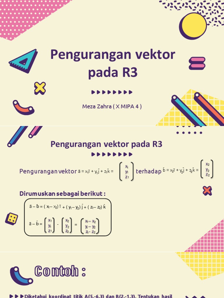 Pengurangan Vektor Pada R3 | PDF