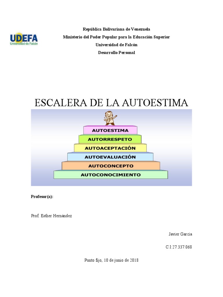 AUTOESTIMA | PDF | Autoestima | Desarrollo personal