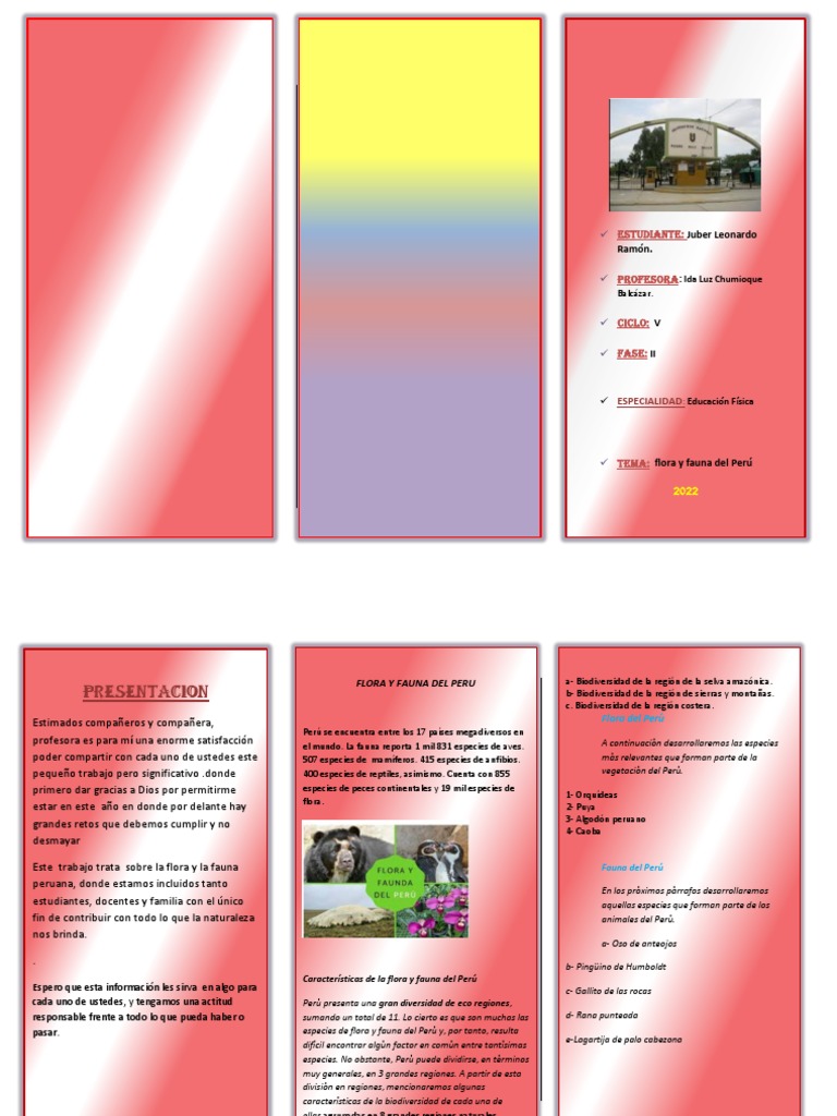 Triptico 2022 | PDF | Perú | Fauna