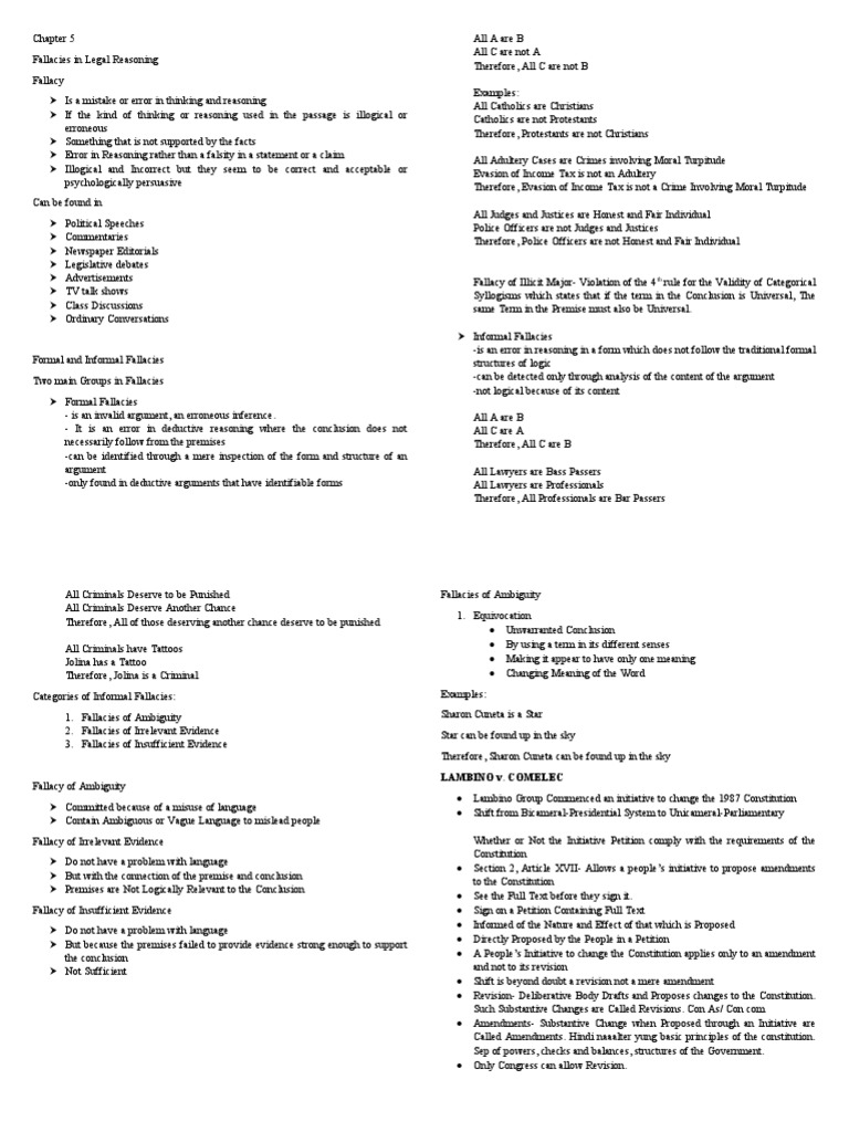 Chapter 5 | PDF | Fallacy | Logic