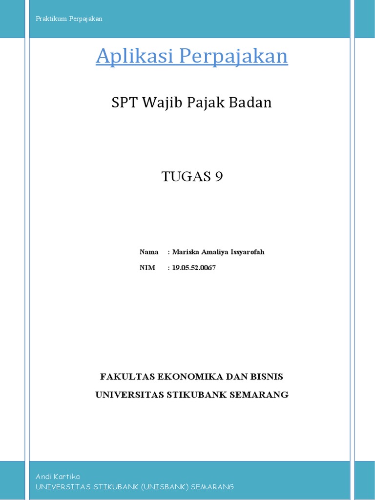 Tugas 9 Mariska Amaliya b1 Akuntansi 19.05.52.0067 | PDF