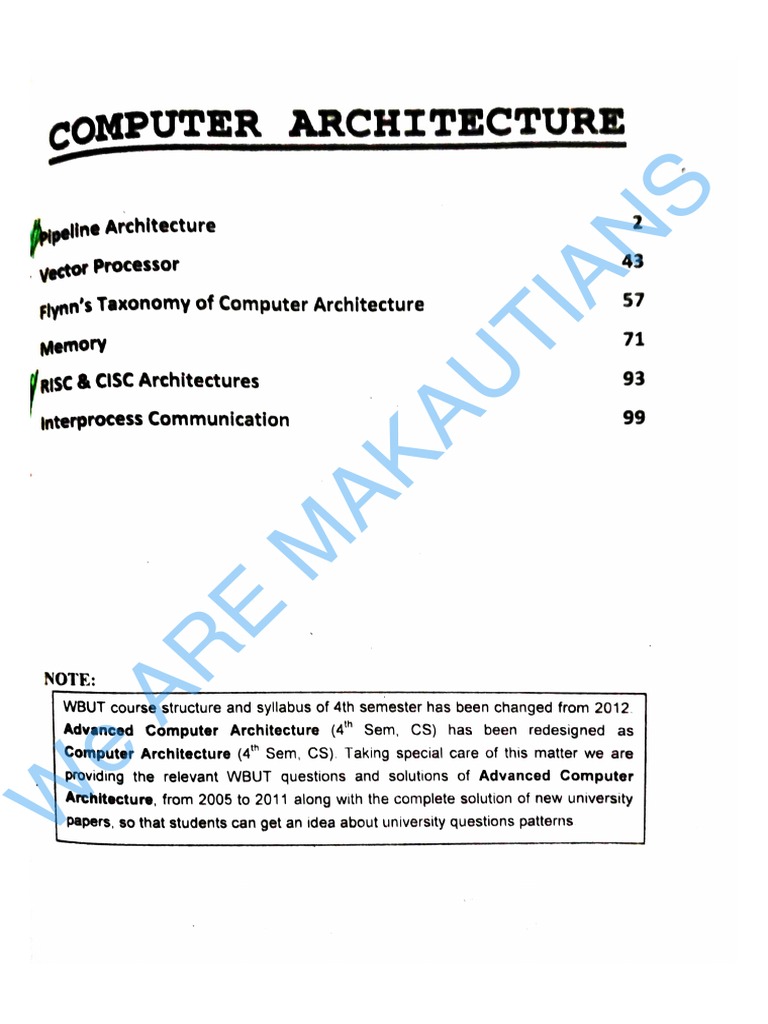 Computer Architecture | PDF | Central Processing Unit | Parallel Computing