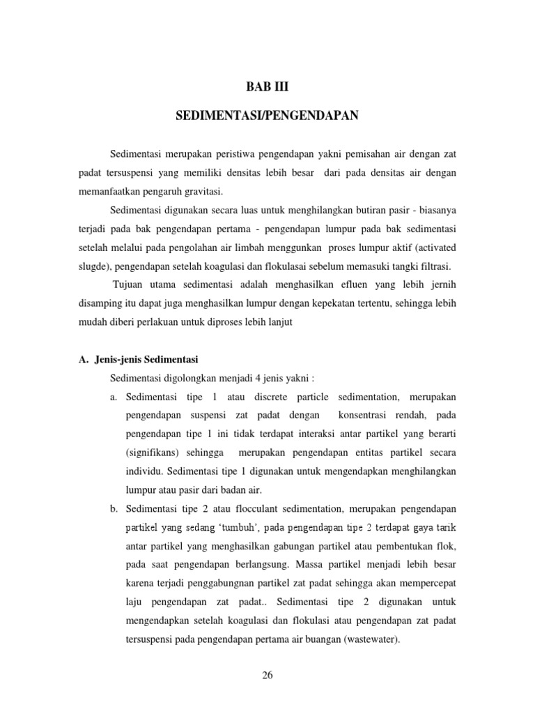 Jenis dan Proses Sedimentasi | PDF