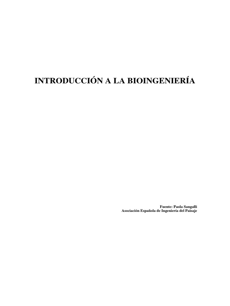 Introduccion A La Bioingenieria | PDF | Suelo | Entorno natural