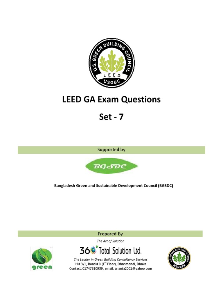 LEED GA Exam Questions Set 7 | Download Free PDF | Green Building ...